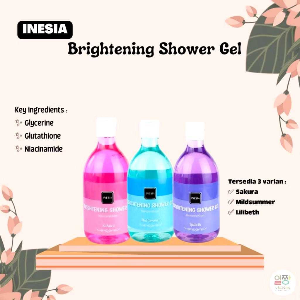 Jual INESIA Brightening Shower Gel 300ml / Sabun Mandi Badan with UV ...