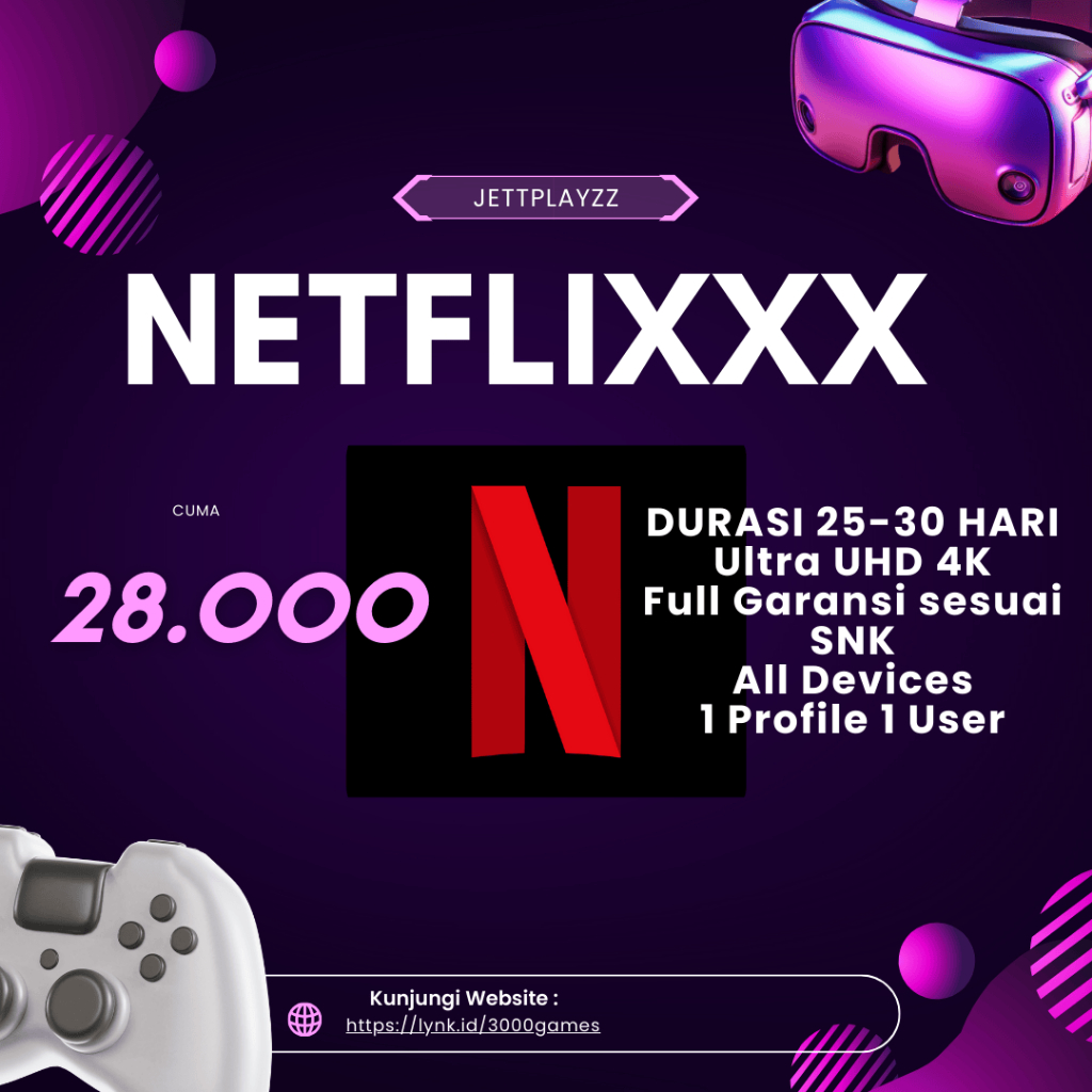 Jual Netflix 4K UHD 1 Bulan - Akun Private, 1 Profil 1 User | Aman, Murah, Langsung Pakai ...