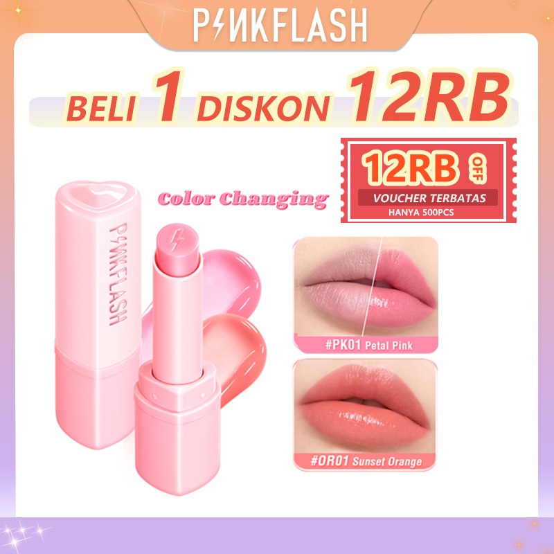 Jual PINKFLASH #ColorMagic Color Changing Healthy Shine Moisturizing Lip Balm Long-Lasting ...