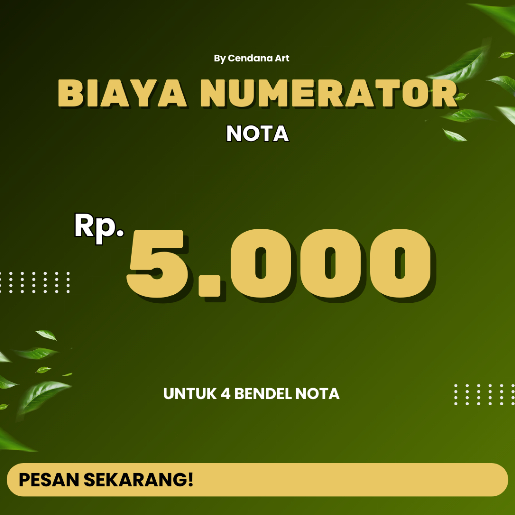 Jual biaya numerator nota by cendana art | Shopee Indonesia