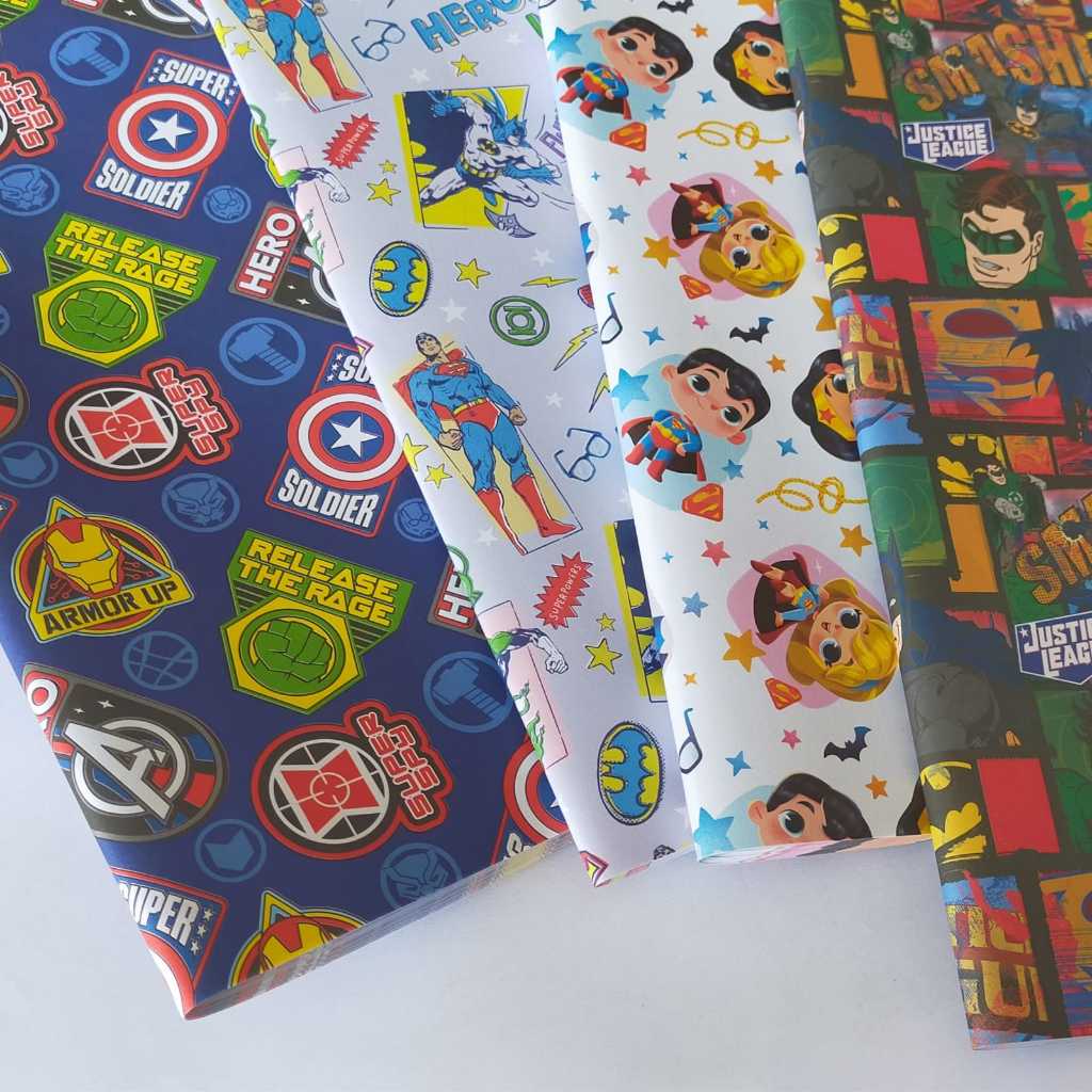 Jual Kertas kado Sansan Wawa Motif SUPERHERO Marvel | Shopee Indonesia