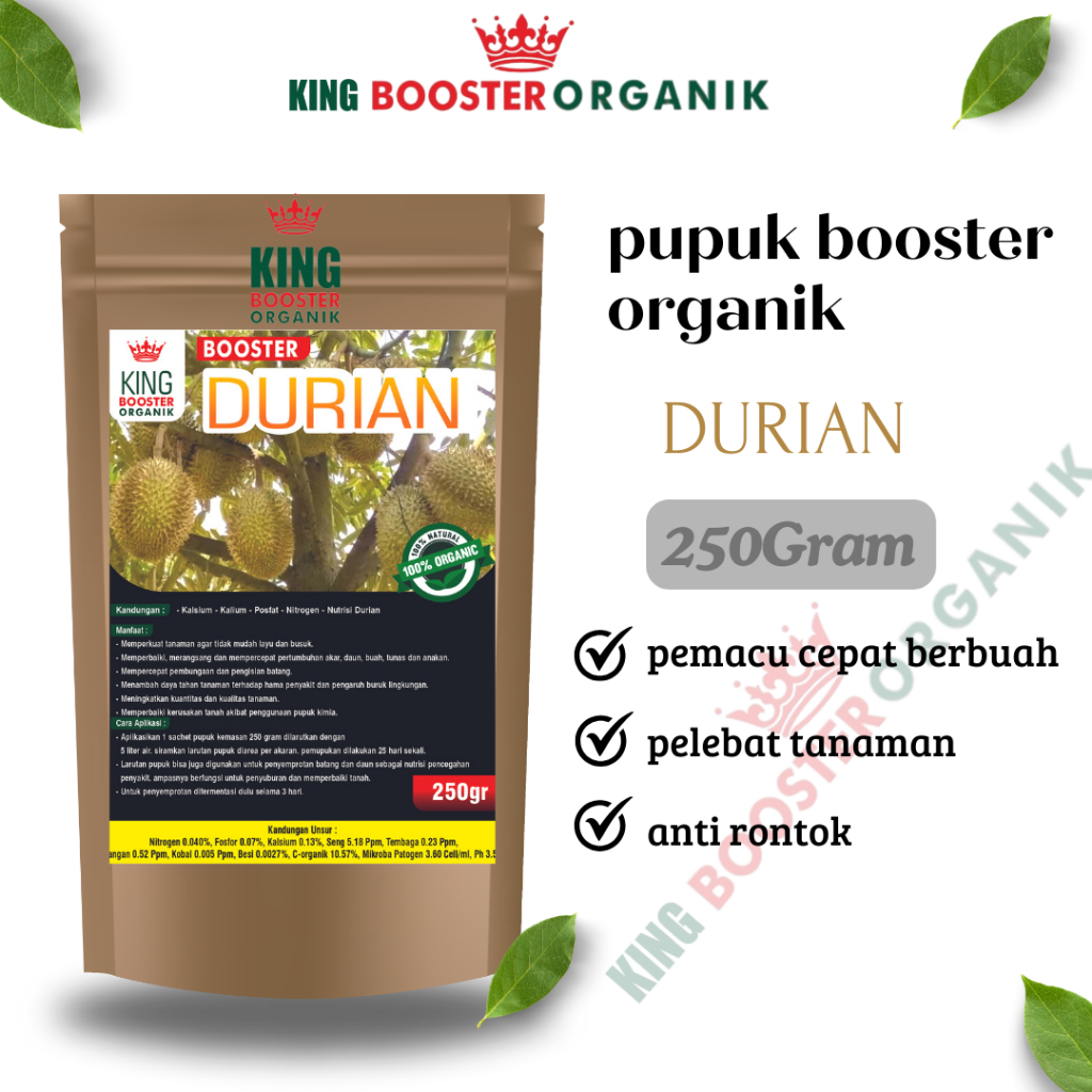 Jual Booster Durian Organik Agar Cepat Berbuah Lebat Ampuh Pupuk Pelebat Buah Obat Perangsang ...