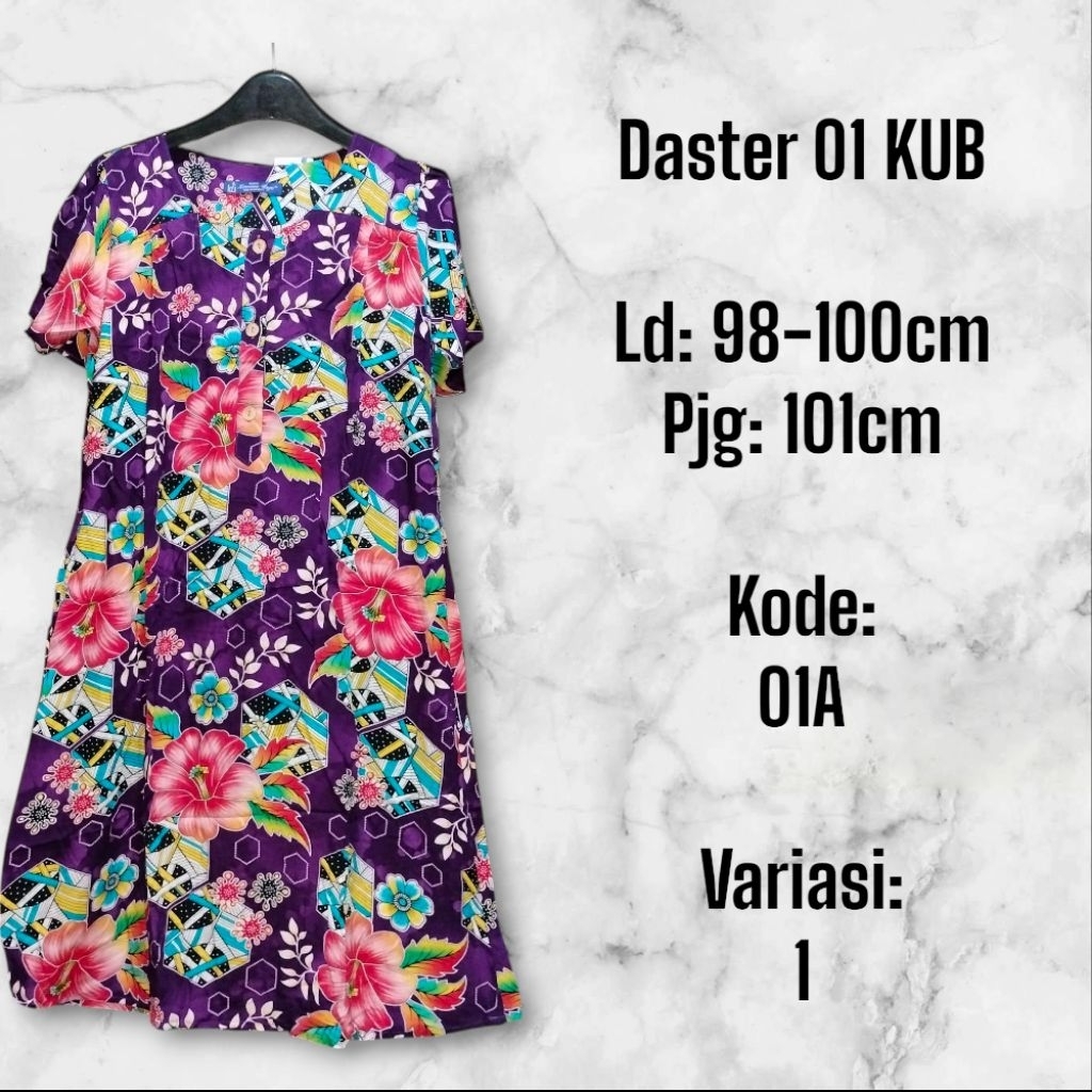 Jual Daster Kencana Ungu Label Biru Kode 01 Kancing (Dst 01 KUB ...