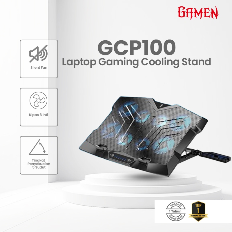 Jual GAMEN Laptop Gaming Cooling Stand Kipas 8 Inti/Core Silent Mode ...