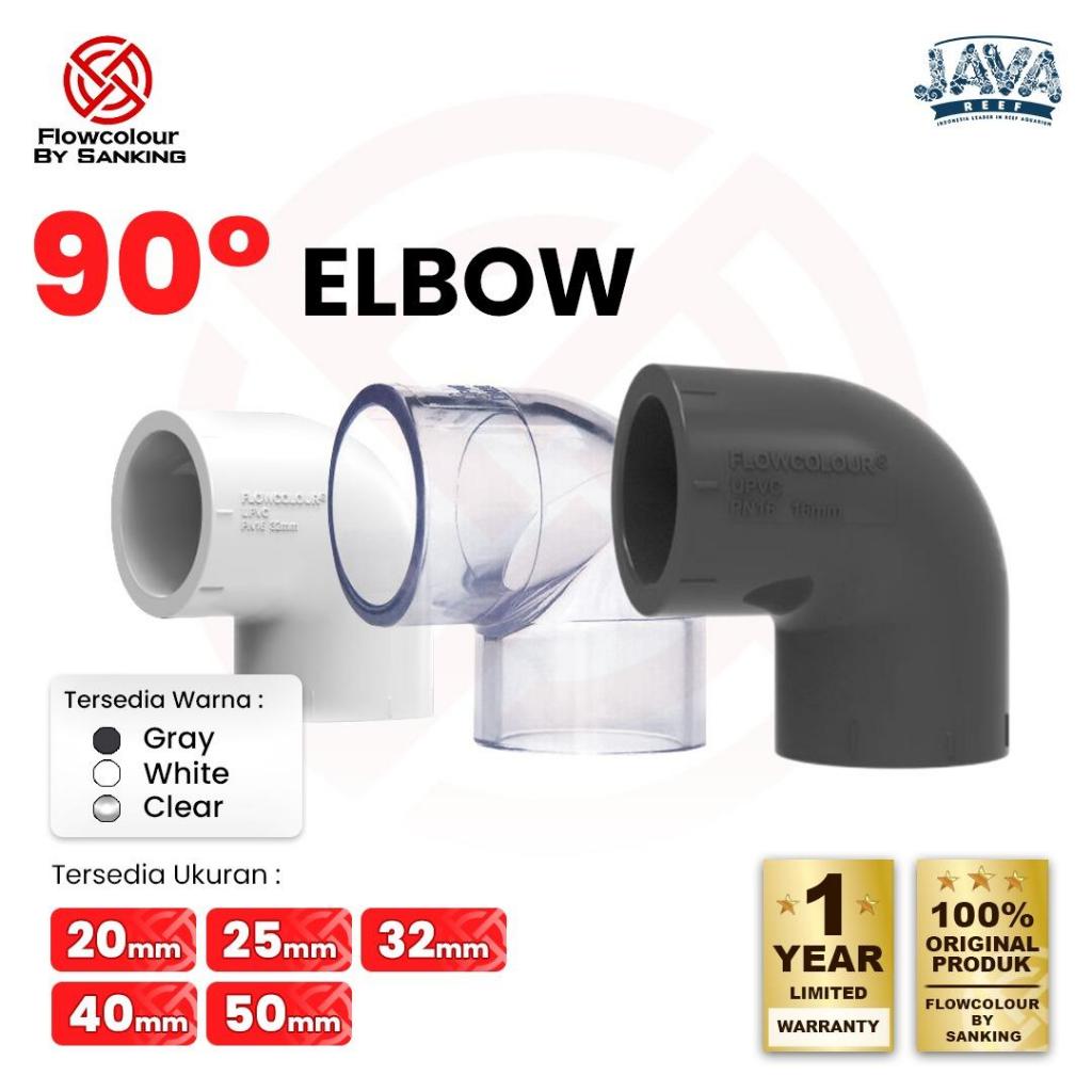 Jual Flowcolour 90 Deg 32mm Elbow Knee / Keni / L Pipe Pipa U - PVC by ...
