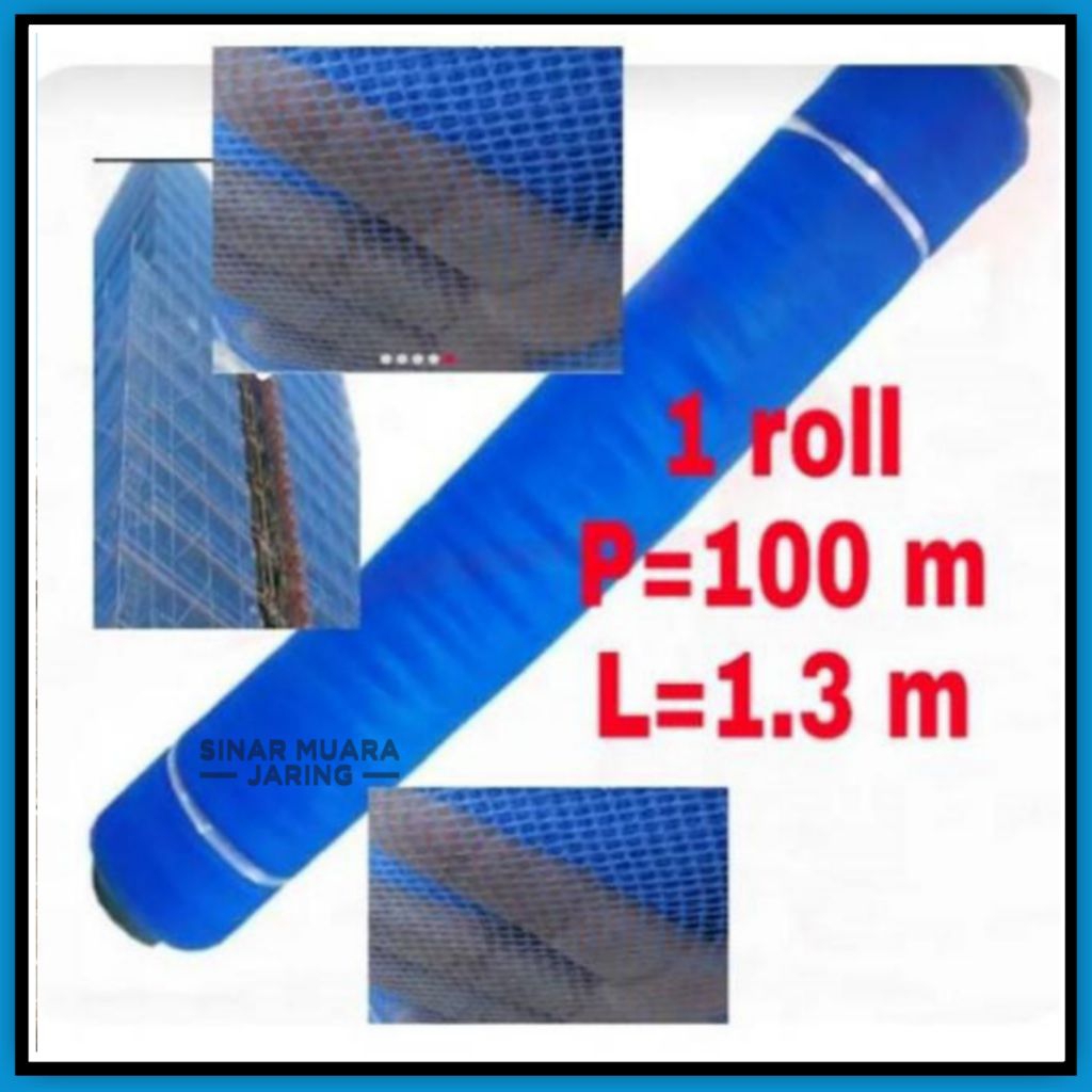Jual Jaring Proyek Polynet Biru 100mx130cm/Jaring Safety Net/Jaring ...