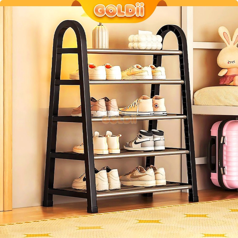 Jual GOLDII - Rak Sepatu Sendal 4/5 Tingkat Rak Sepatu Stanless Steel ...