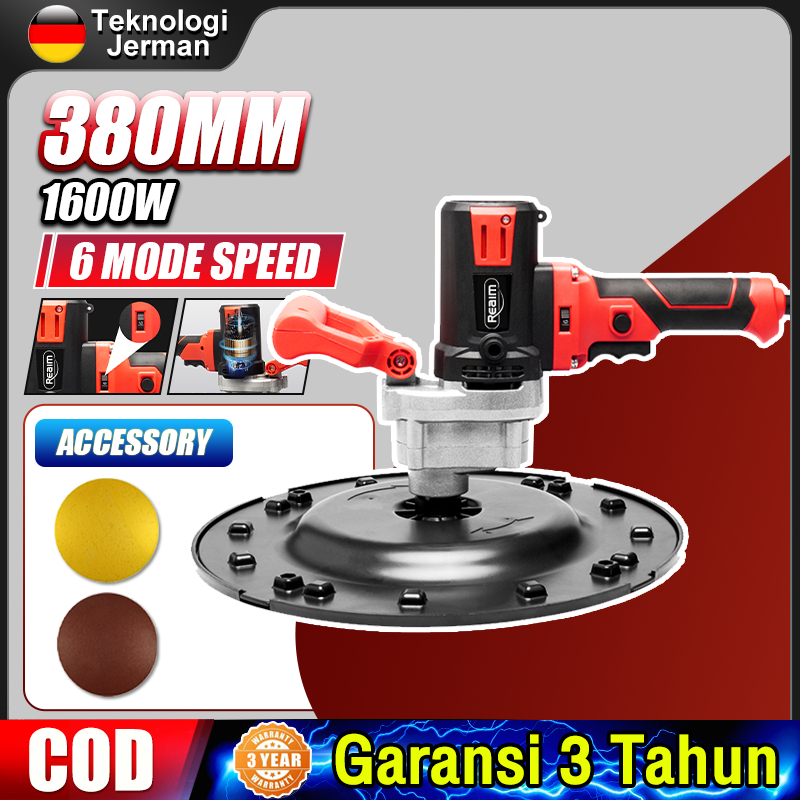 Jual Reaim Mesin plester poles semen alat perata acian 1600W 6 Mode ...