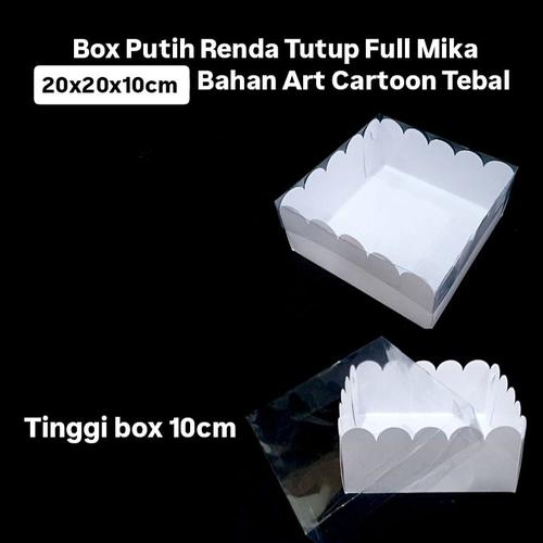 Jual Box Putih Renda Tutup Full Mika Bahan Art Cartoon Tebal Laminasi 1 ...