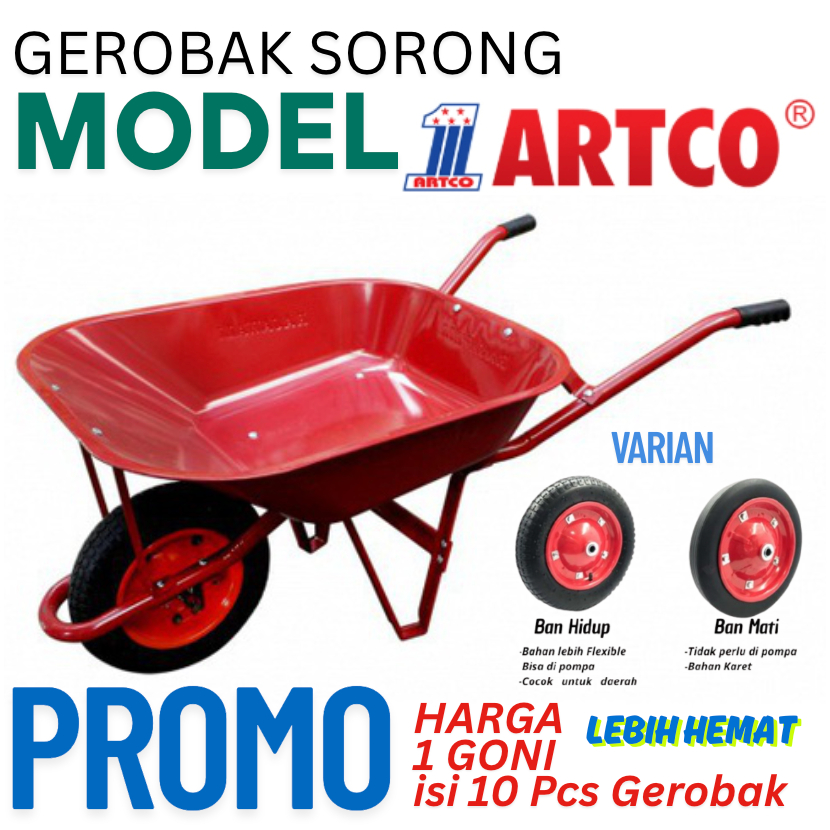 Jual [HARGA 1 GONI ISI 10 PCS GEROBAK]IZM Model ARTCO Gerobak Sorong ...
