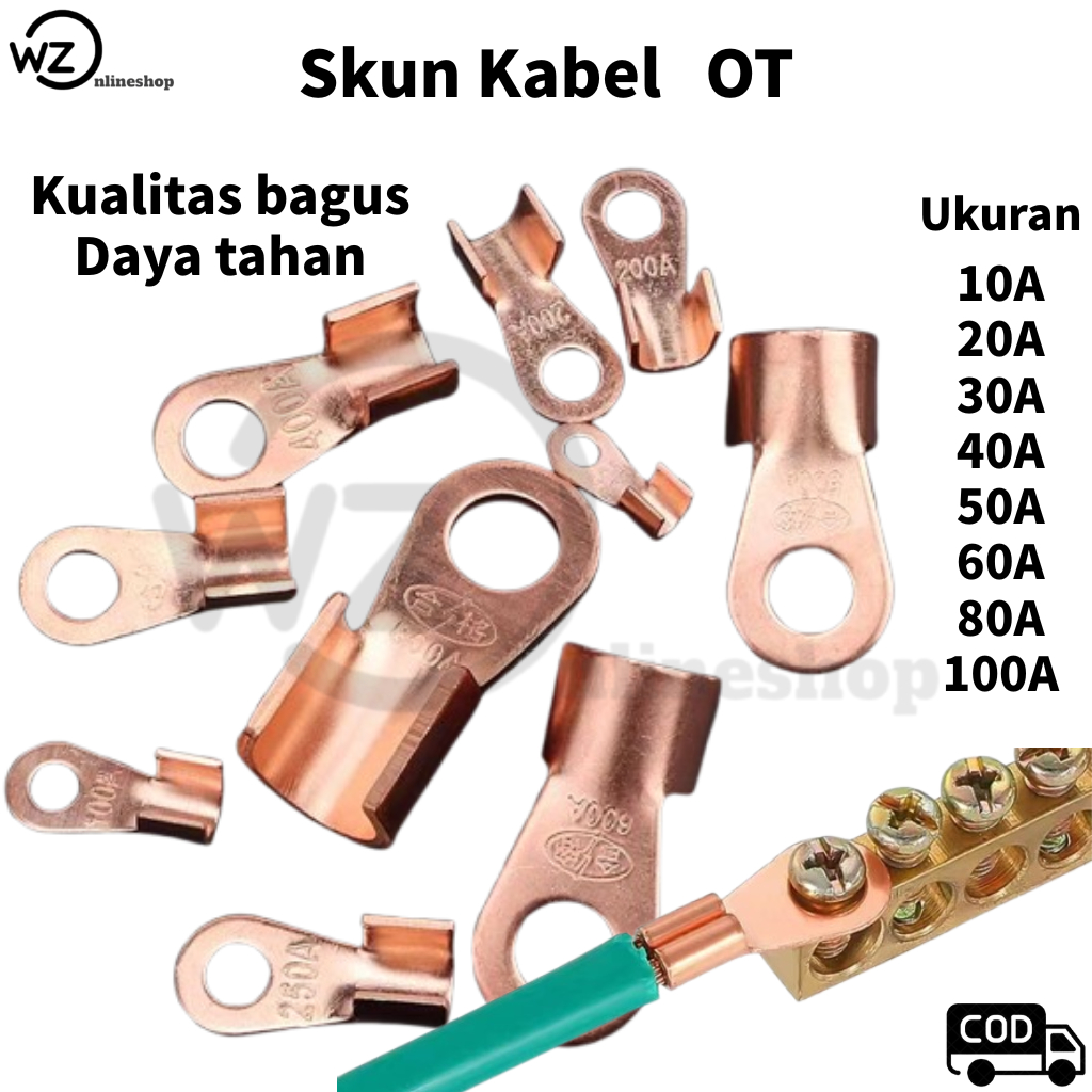 Jual Skun OT-10A - OT100A Scun Lug Cable Sekun kabel Tembaga Merah Asli ...