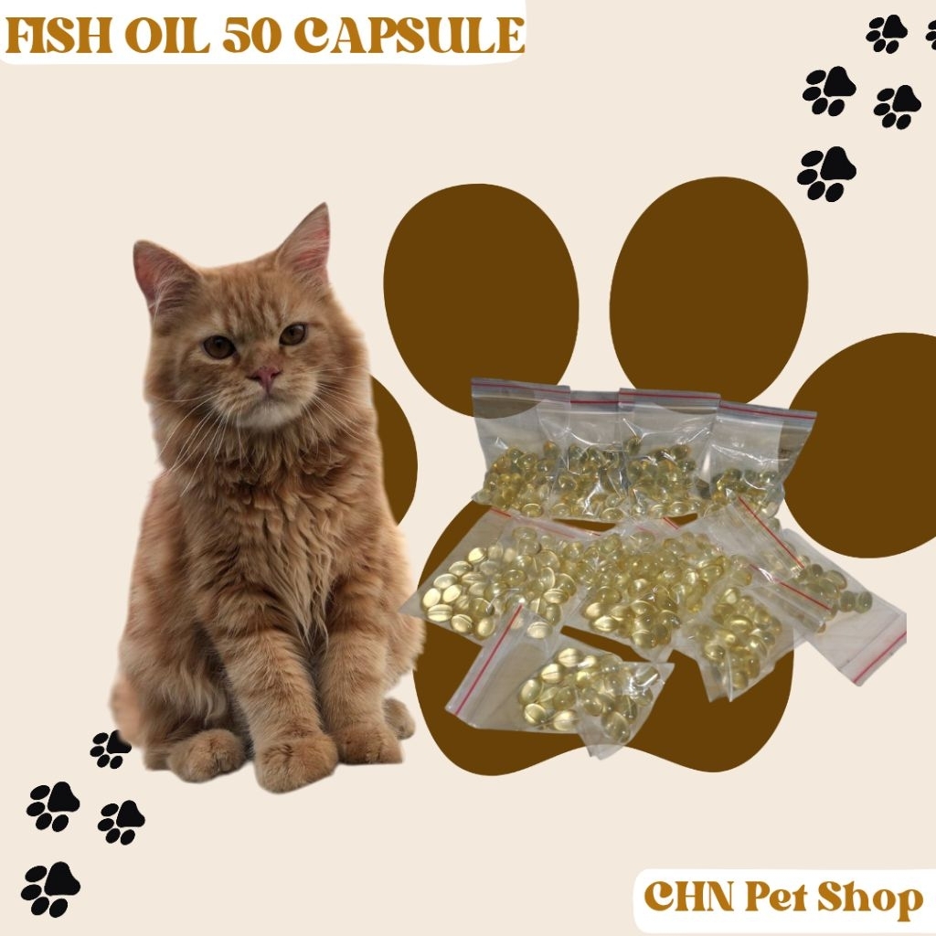 Jual MINYAK IKAN ISI 20 PCS FISH LIVER OIL MULTI VITAMIN KUCING ANJING ...