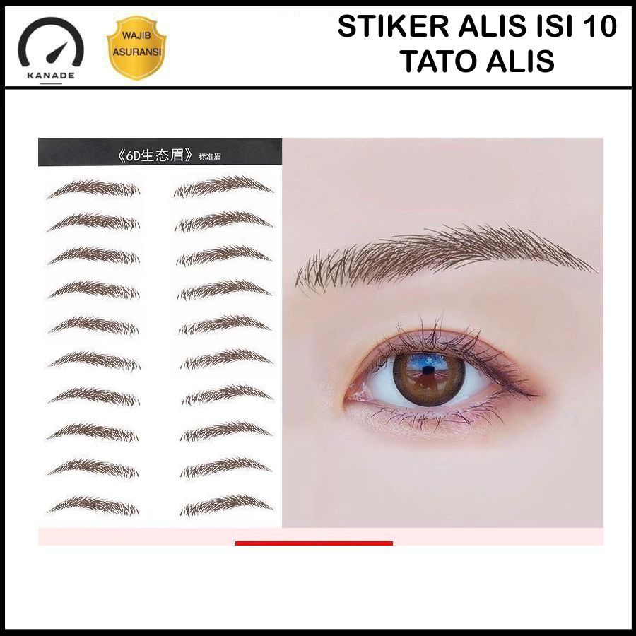 Jual Stiker Alis Sticker Tato Temporer Alis Instan Isi 10 Pasang Alis ...