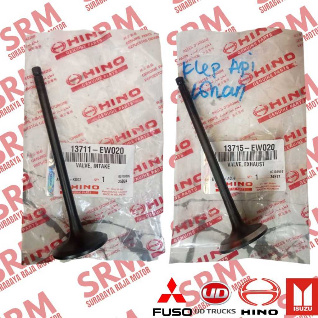 Jual Klep Minyak Valve INTAKE/Klep Api Valve EXHAUST HINO 500 FM260TI ...