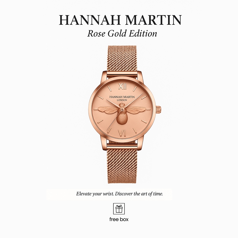 Jual Hannah Martin Jam Tangan Wanita Stainless Steel Quartz Analog ...