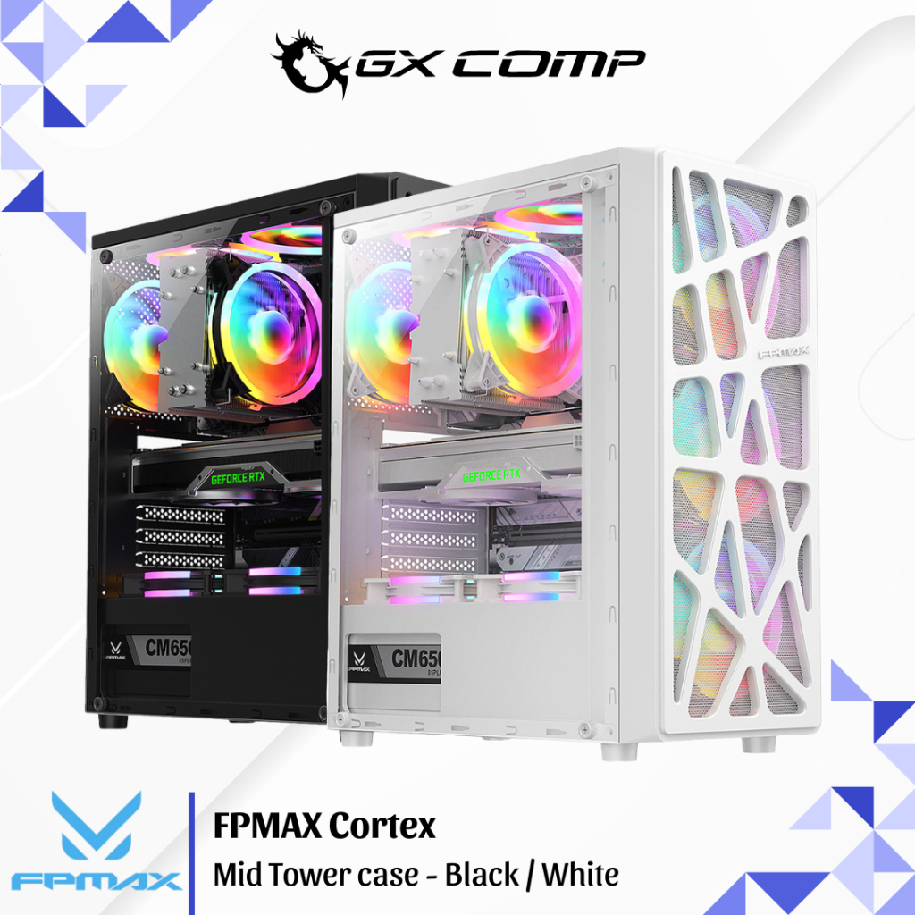 Jual Fpmax Cortex | Mid Tower Case | Black / White - Casing PC Gaming ...