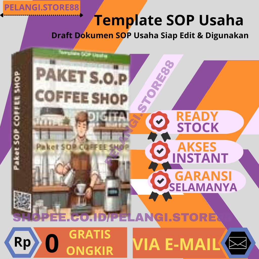 Jual Paket FULL SOP COFFEE SHOP + BONUS Modul Barista Kopi - Prosedur Operasional Usaha Bisnis ...