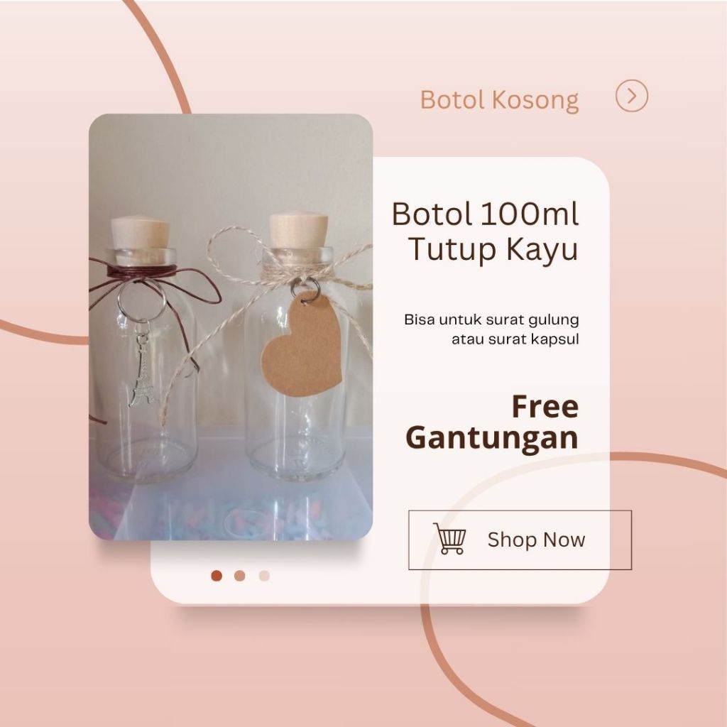 Jual Botol 100ml Tutup Kayu / Botol Kosong / Botol Kaca / Botol Asi ...