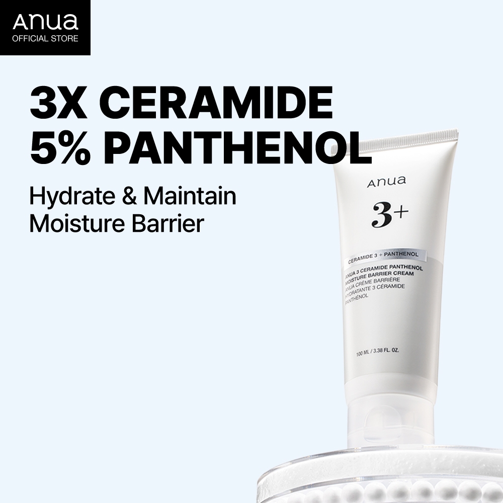 Jual ANUA 3 Ceramide Panthenol Moisture Barrier Cream 100ml | Shopee ...