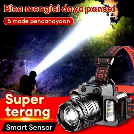 Jual 【Garansi 10 Tahun】 Headlamp Led 500W Penerangan Terus Menerus Selama 800 H Senter Super ...