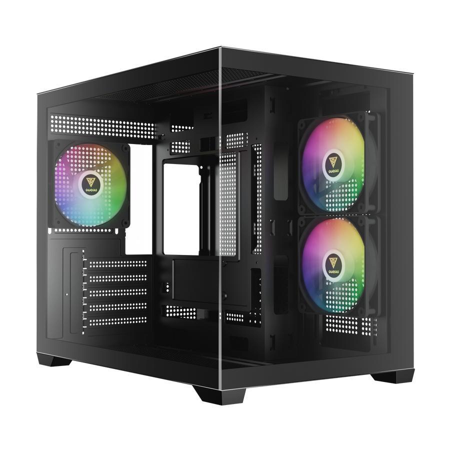 Jual GAMDIAS PC CASE ATX AURA GC10M V2 ARGB BLACK + 3 FAN | Shopee ...