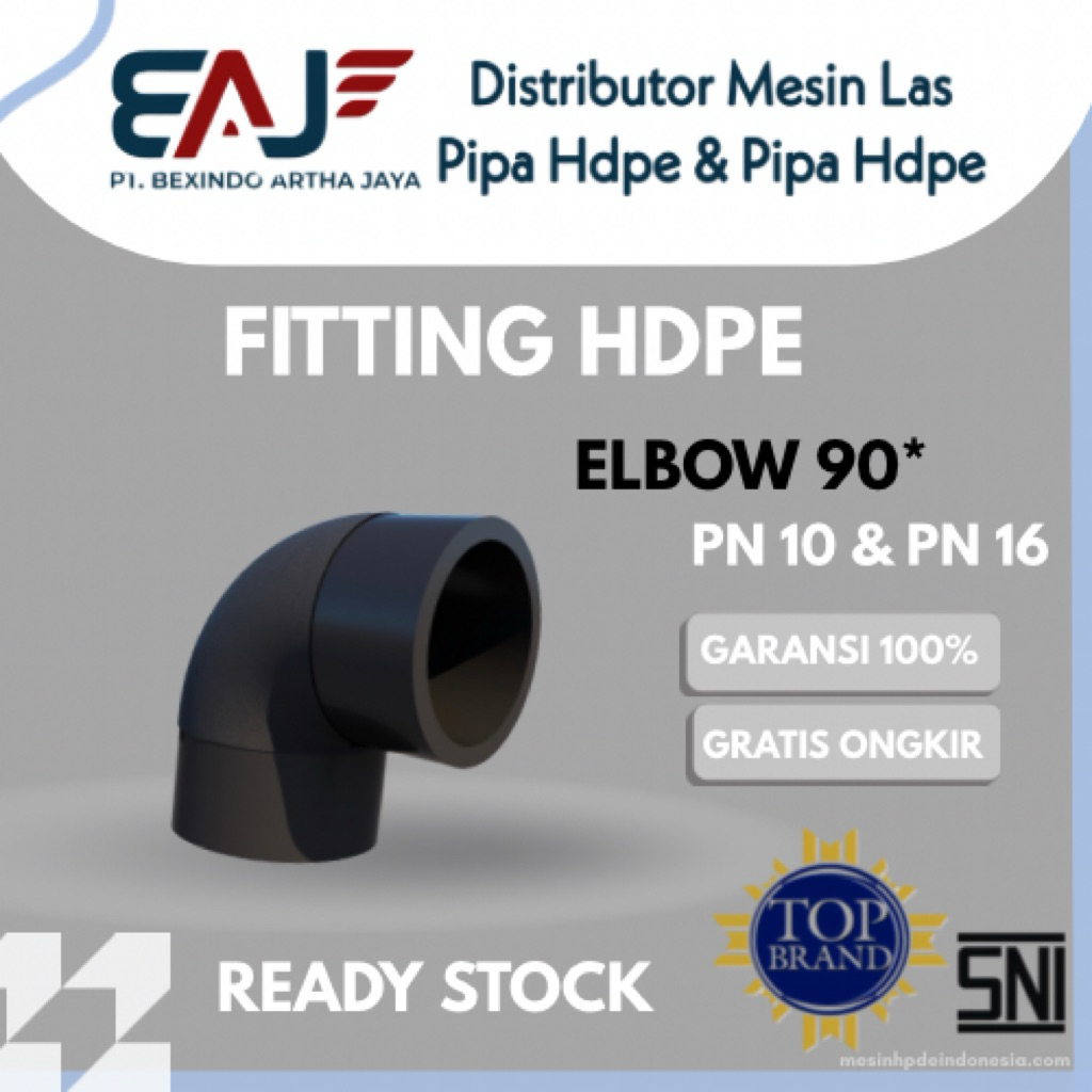 Jual Elbow Pipa Hdpe 90* Ukuran 12 Inch 315 mm PN 10 dan PN 16 | Elbow ...