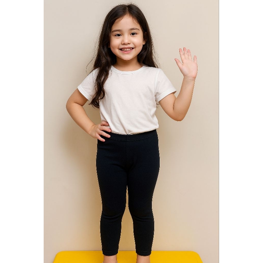 Jual Legging anak polos hitam 5-14 tahun spandex premium | Shopee Indonesia