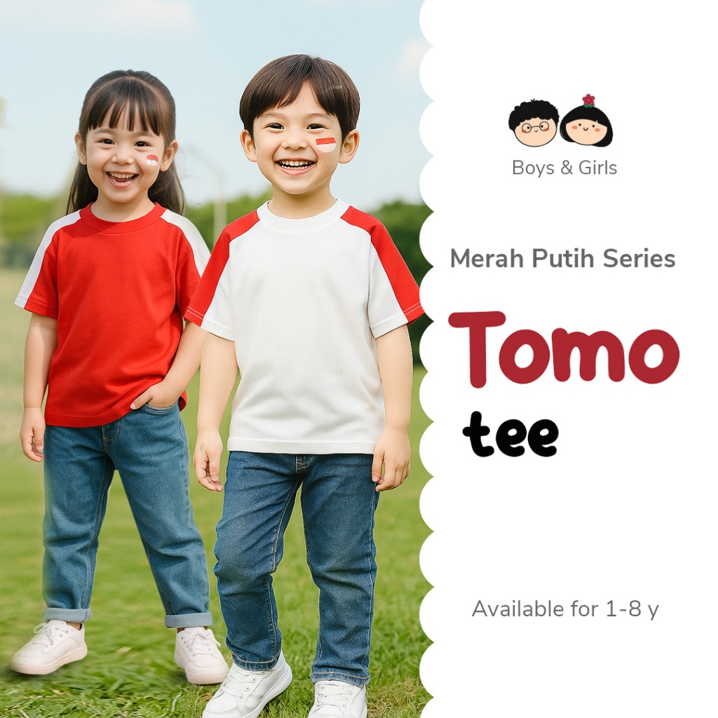Jual (moini) Merah Putiih series | Tomo tee | Kaos merah putih | Kaos ...