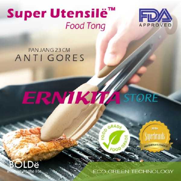 Jual BOLDe SUPER UTENSILE Food Tong 9 Inch dan 12 Inch Penjepit Makanan ...