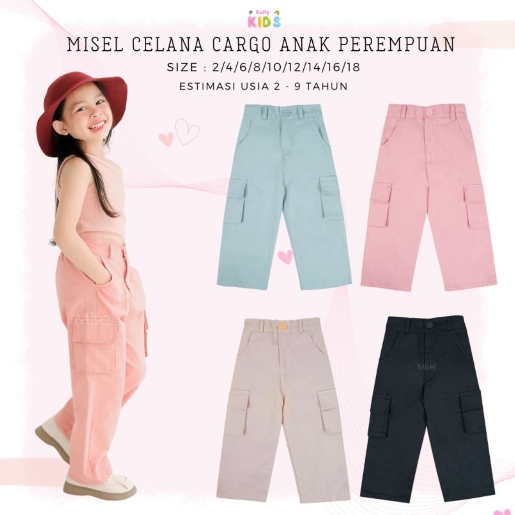 Jual MISEL Celana Panjang Cargo Anak Perempuan Celana Cargo PDL Anak ...