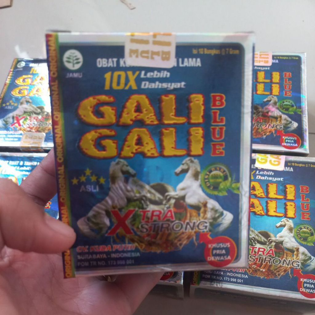 Jual gali gali blue serbuk jamu seduh original berhologram maju sukses ...