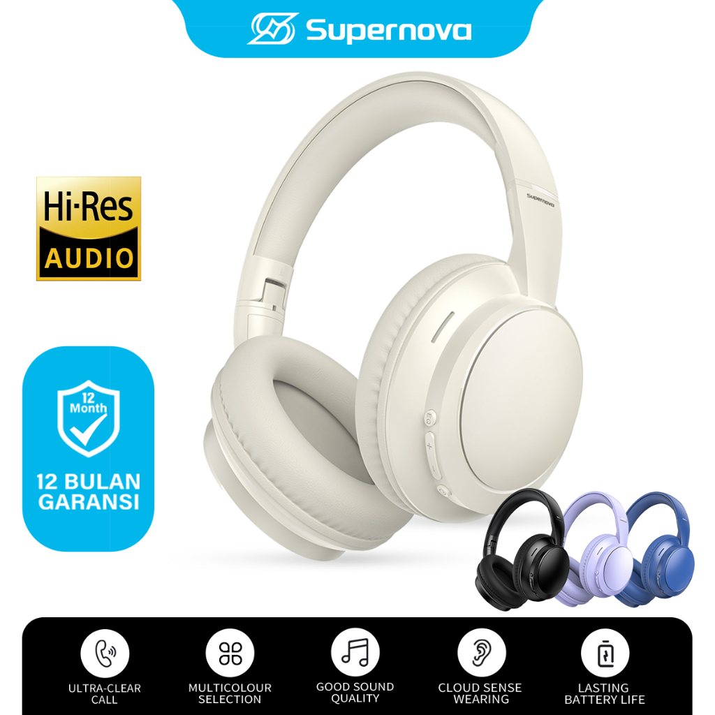 Jual Supernova H10 Headphone Bluetooth Wireless Headset Earphone V5.4 ...