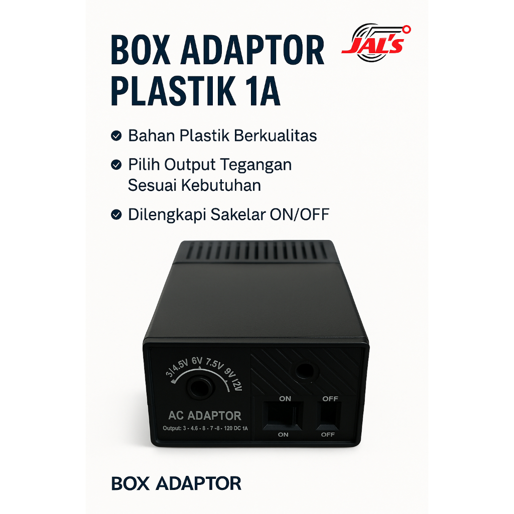 Jual Box Adaptor Plastik 1A – Casing Adaptor 1 Ampere Kuat & Rapi ...