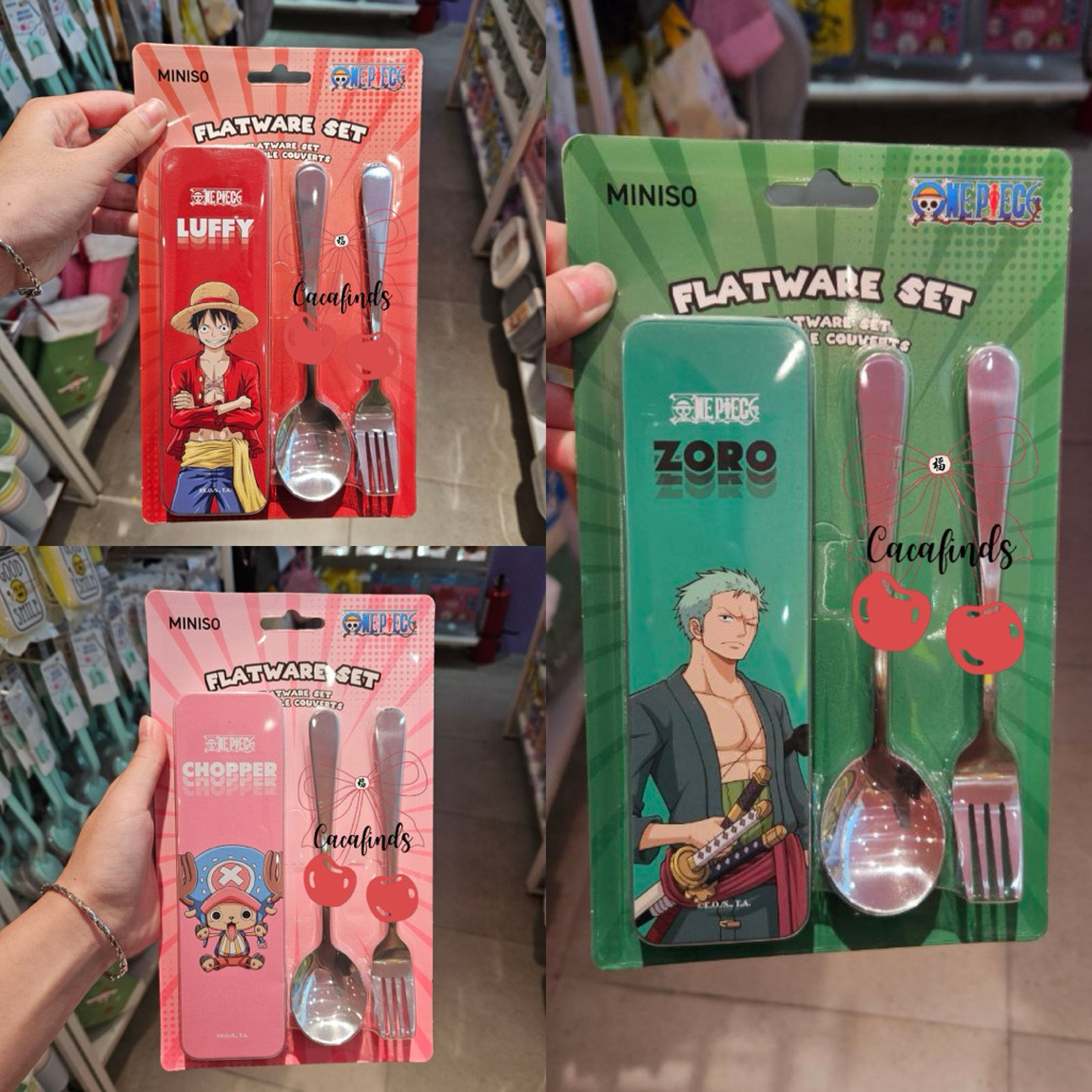 Jual MINISO x One Piece‼️Flatware Set / Sendok Garpu Stainless One ...