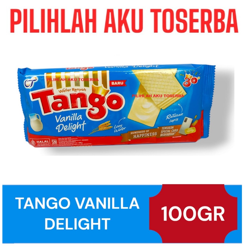 Jual Tango Wafer VANILLA DELIGHT 110 gr MENJADI 100 GR - (HARGA SATUAN) | Shopee Indonesia