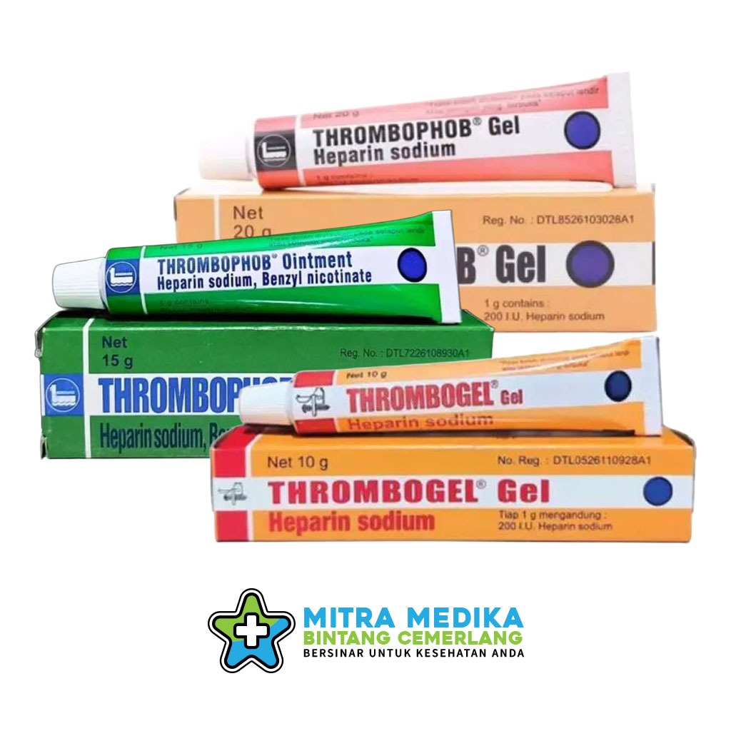 Jual THROMBOPHOB GEL HEPARIN SODIUM UNTUK MEREDAKAN MEMAR DAN MENCEGAH ...