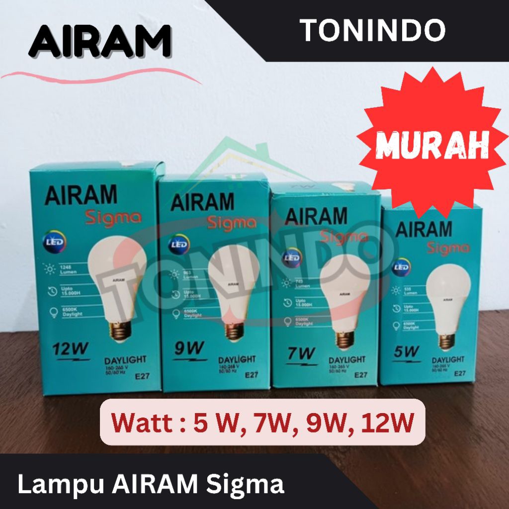 Jual Lampu MURAH AIRAM Sigma LED Bulb Series Cahaya Putih | Shopee ...