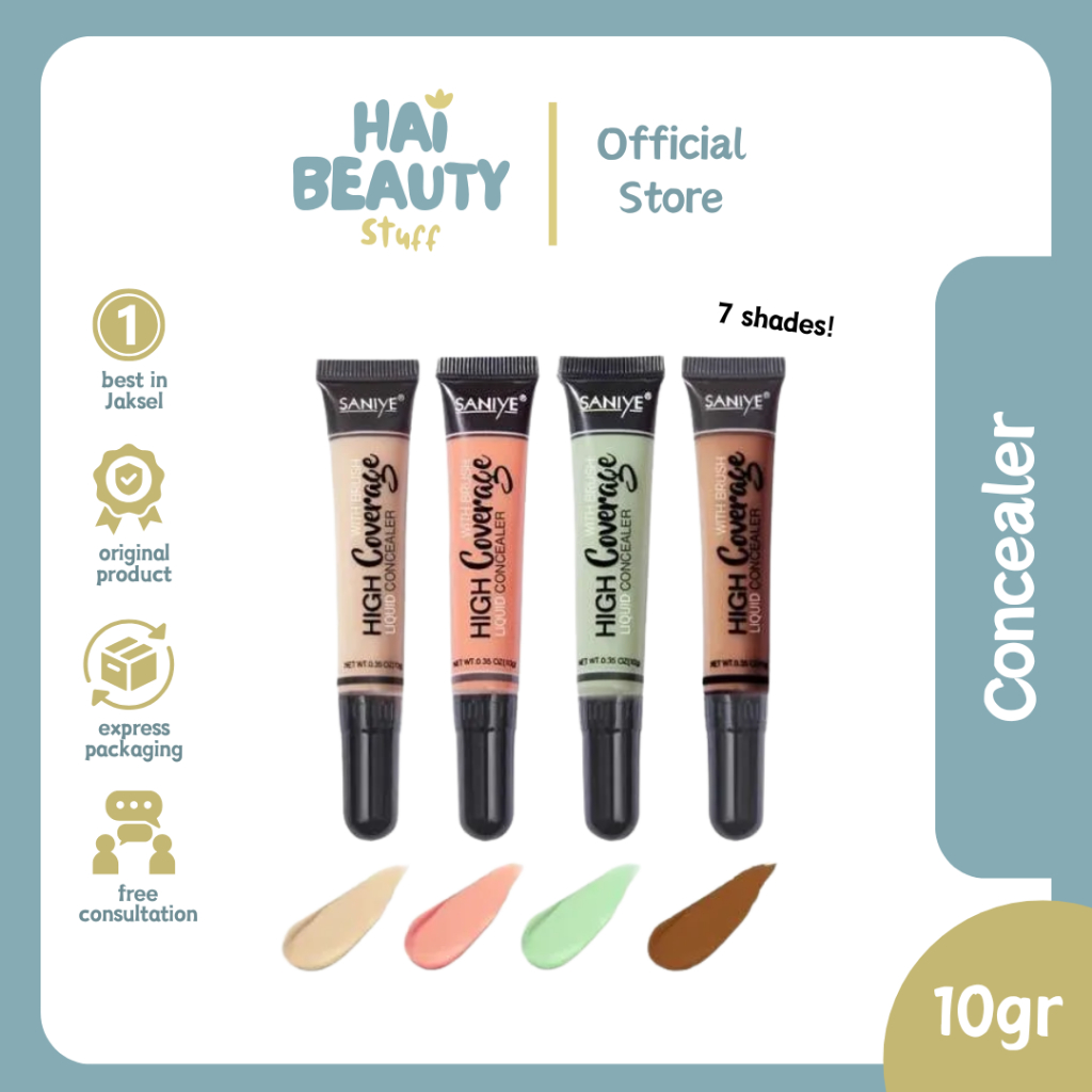 Jual SANIYE Concealer Waterproof Full Coverage Color Corrector - Base ...