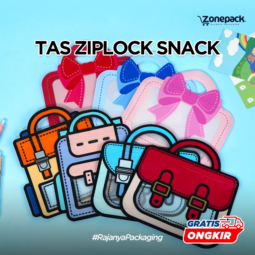 Jual Plastik ziplock Motif Tas | Standing ziplock snack bag | Tas ...