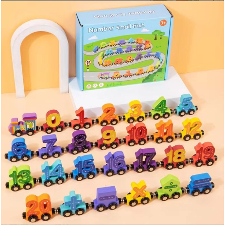 Jual Mainan Kayu Puzzle Huruf angka Buah Magnet Anak Kereta digital ...