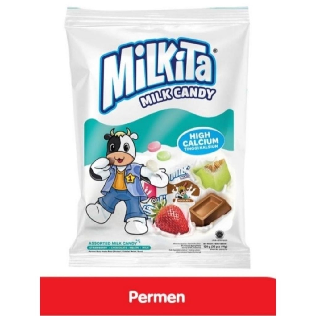 Jual MILKITA ASSORTED MILK CANDY PERMEN SUSU MIX BAG NETTO 30 PCS X 4 ...