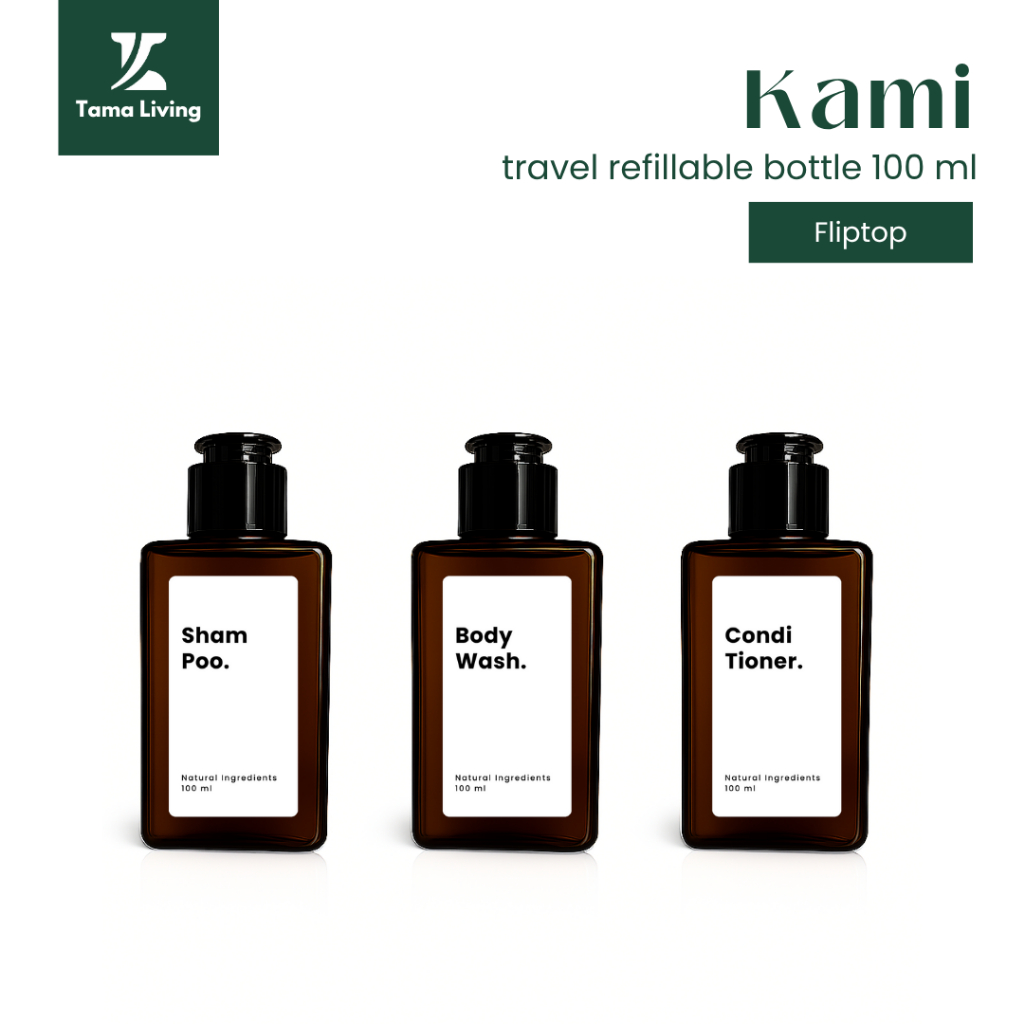 Jual TAMA LIVING Kami Amber Botol Refill Sabun Shampoo Conditioner 100 ...