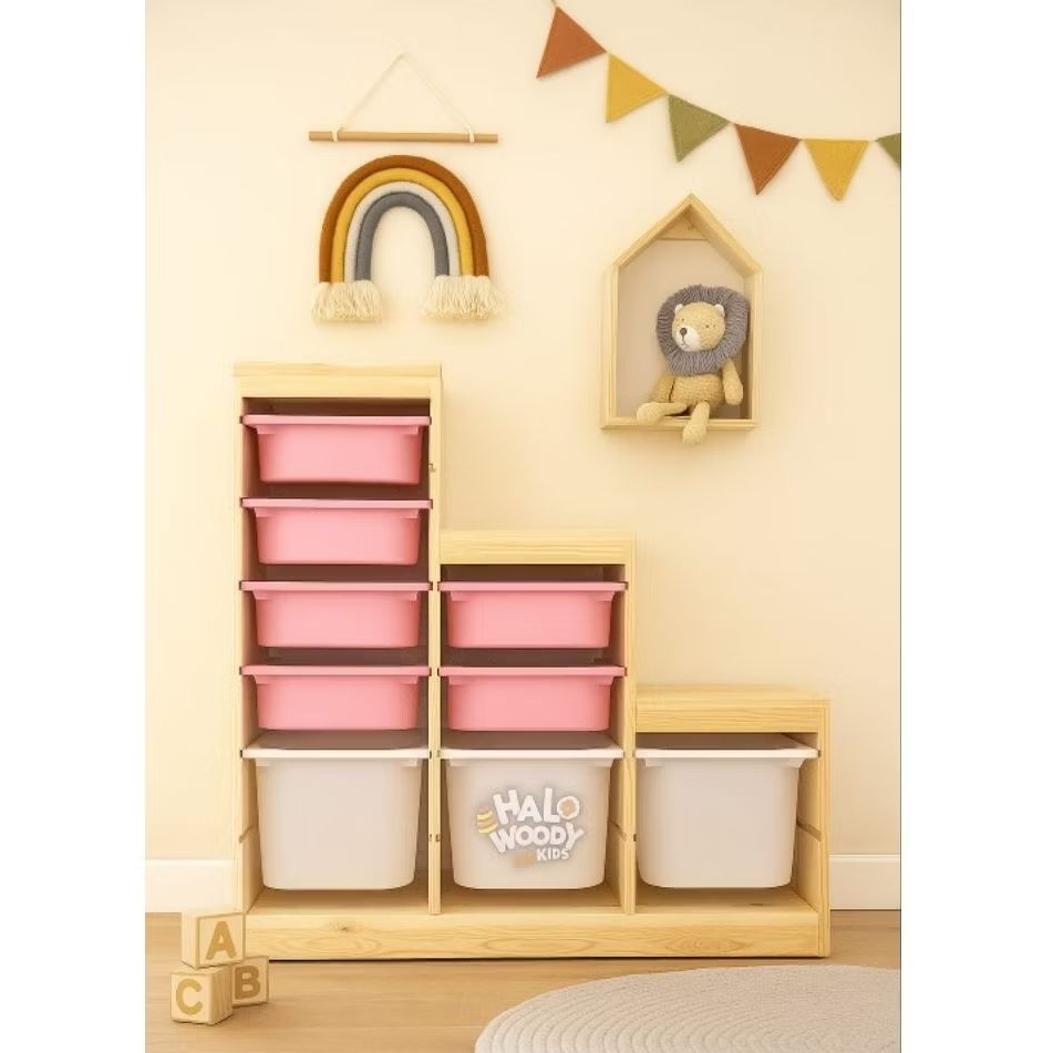 Jual Rak Mainan Tipe Saturnus Halo Woody Kids - Rak Trofast - Rak ...