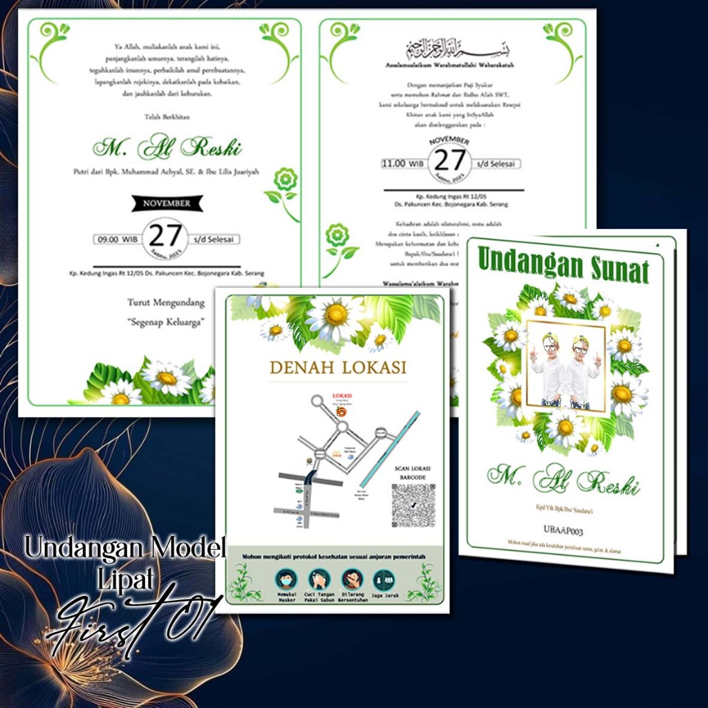 Jual Undangan Sunat Lipat Besar Murah Undangan Sunatan / Undangan ...