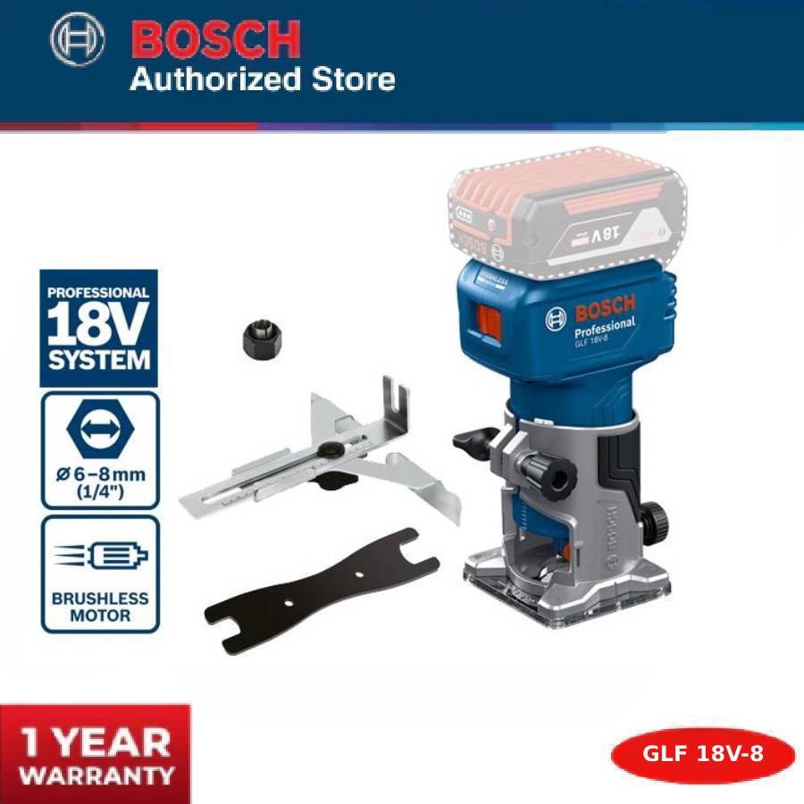 Jual Bosch Brushless Router / Mesin Profil Baterai 18V 1/4" GLF 18V-8 ...