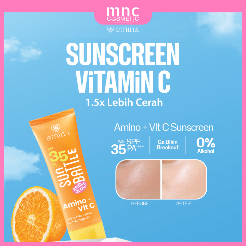 Jual [FUN SIZE] Emina Sun Battle Bright Glow SPF 35 PA+++ 20 ml ...