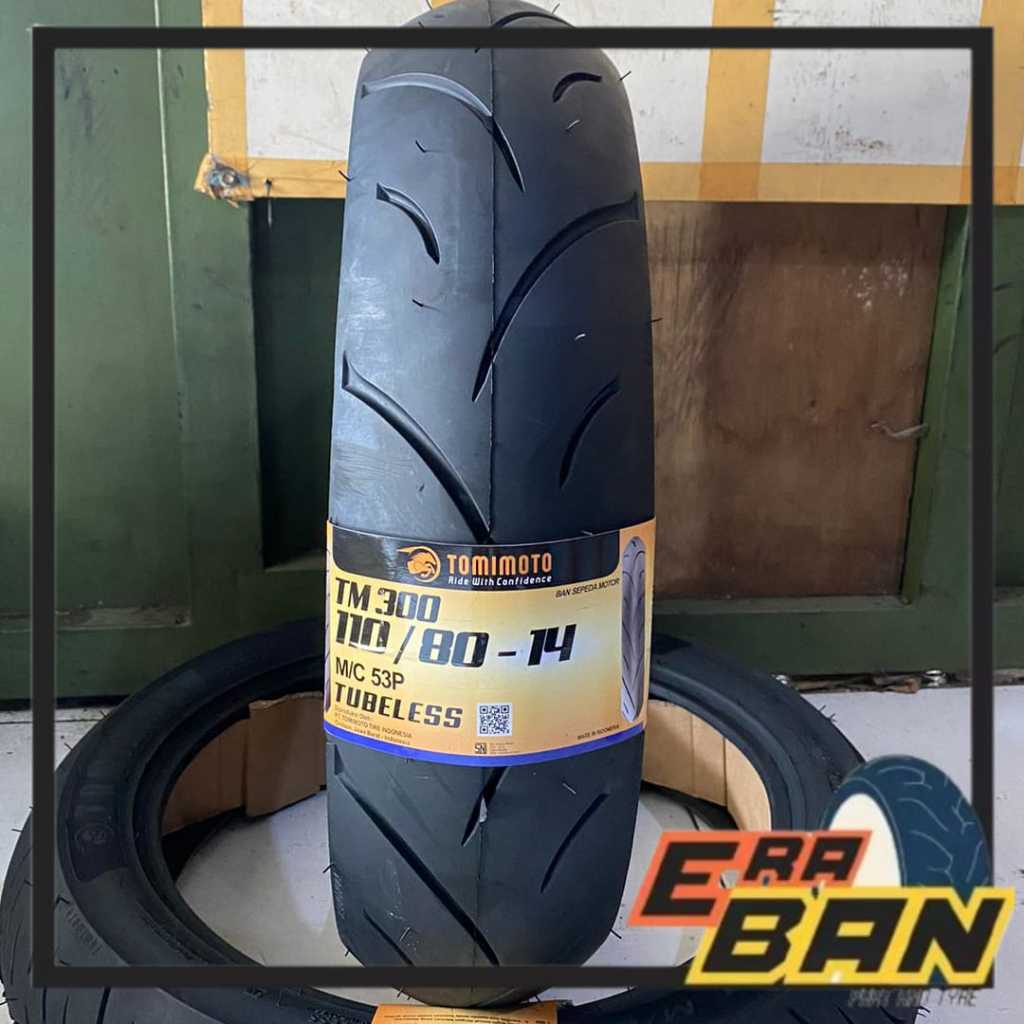 Jual BAN LUAR TOMIMOTO TM300 110 80 RING 14 TUBELESS | Shopee Indonesia