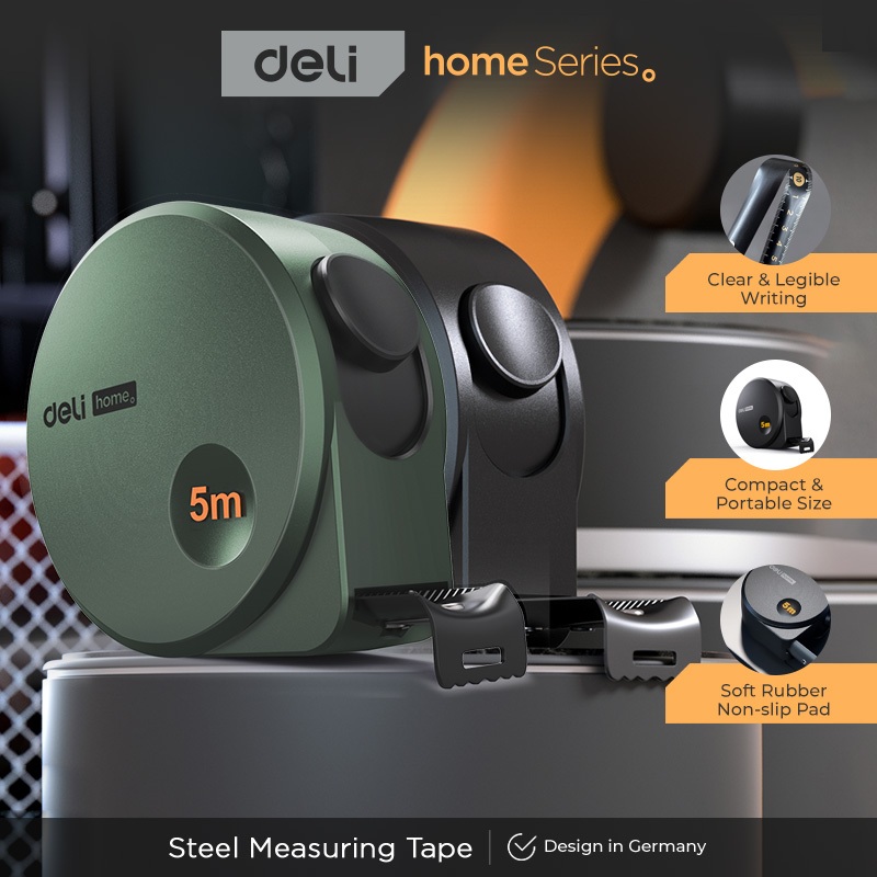 Jual Deli Tools Meteran Tukang Besi / Measuring Tape 3 5 Meter HT8X1XL ...