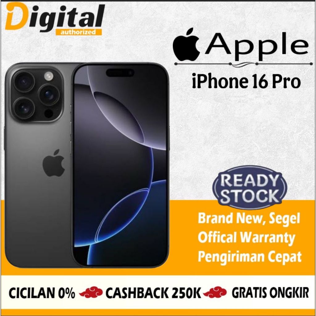 Jual Handphone iPhone 16 Pro 128GB 256GB 512GB 1TB Dessert Natural ...