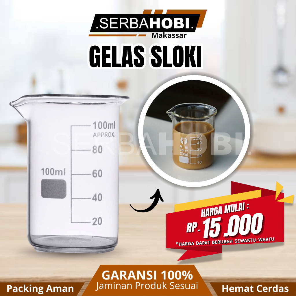 Jual Gelas Sloki Ukur 50ml / 100ml / 250ml Gelas Ukur Lab Kimia ...